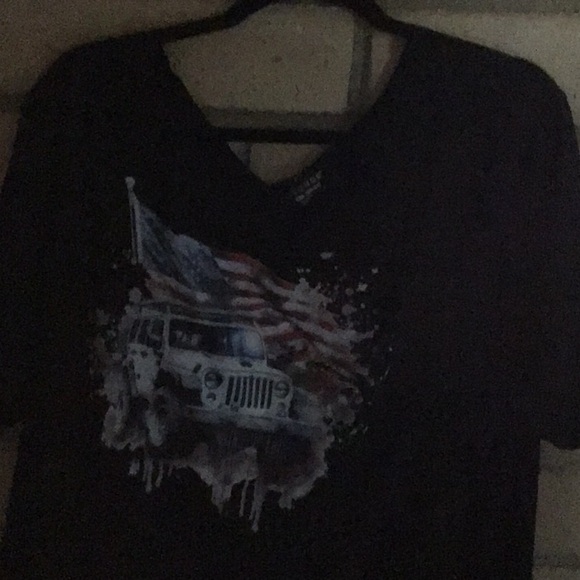 Tops | Modified American Flag Jeep Tshirt | Poshmark